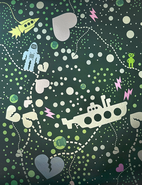 She's Cosmic Designer Wallpaper by Aimée Wilder. Made in the USA.