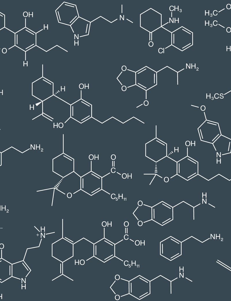 Magic Molecules Designer Wallpaper by Aimée Wilder. Made in the USA.