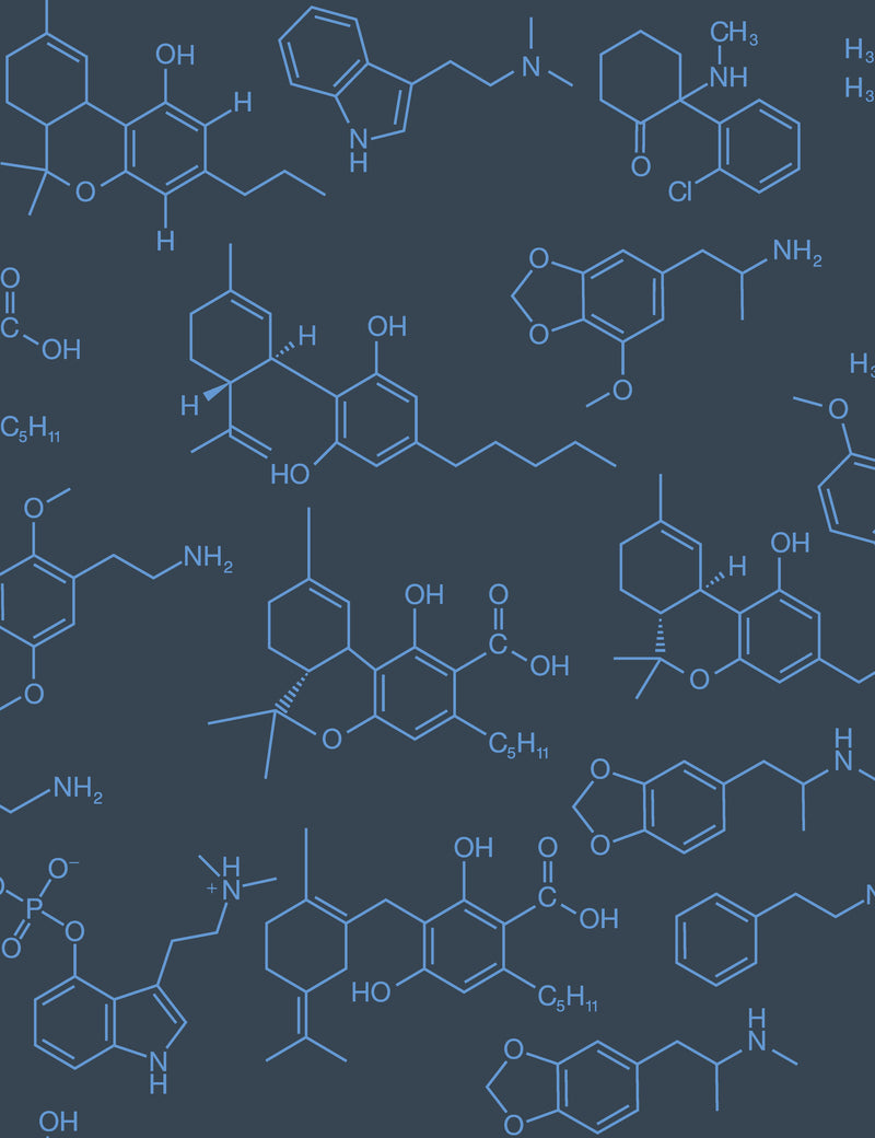 Magic Molecules Designer Wallpaper by Aimée Wilder. Made in the USA.