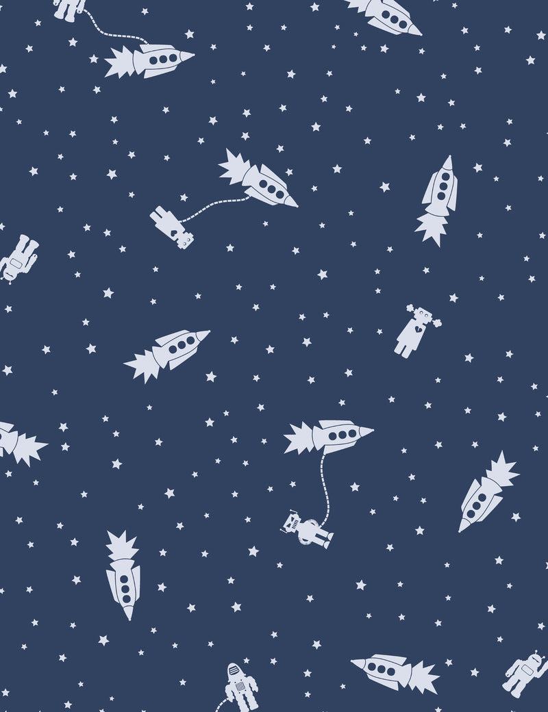 Astrobots Designer Wallpaper by Aimée Wilder. Made in the USA.